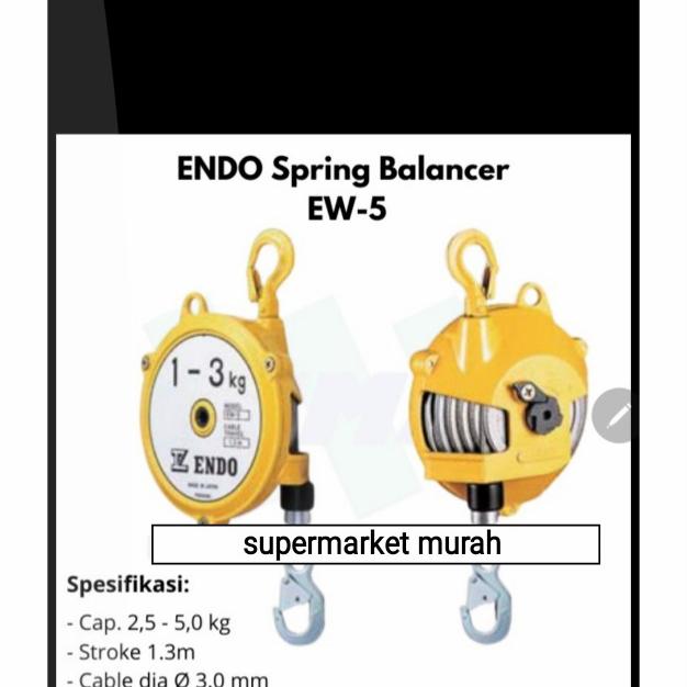 Jual Spring Balancer Cap. 2,5-5kg stroke 1.3m ENDO EW-5 - Jakarta Barat ...