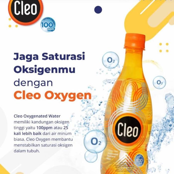 Jual cleo oxygenated water 100 ppm/Air ber oksigen tinggi/Minuman covid ...