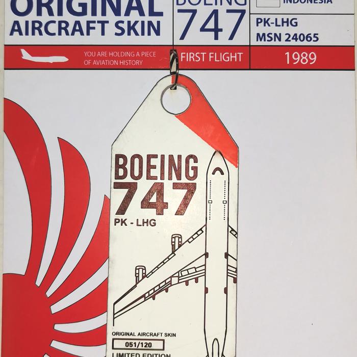 Jual AVIATION TAG PLANE AIRCRAFT SKIN TAG AEROTAG.ID LION AIR 747 PK ...