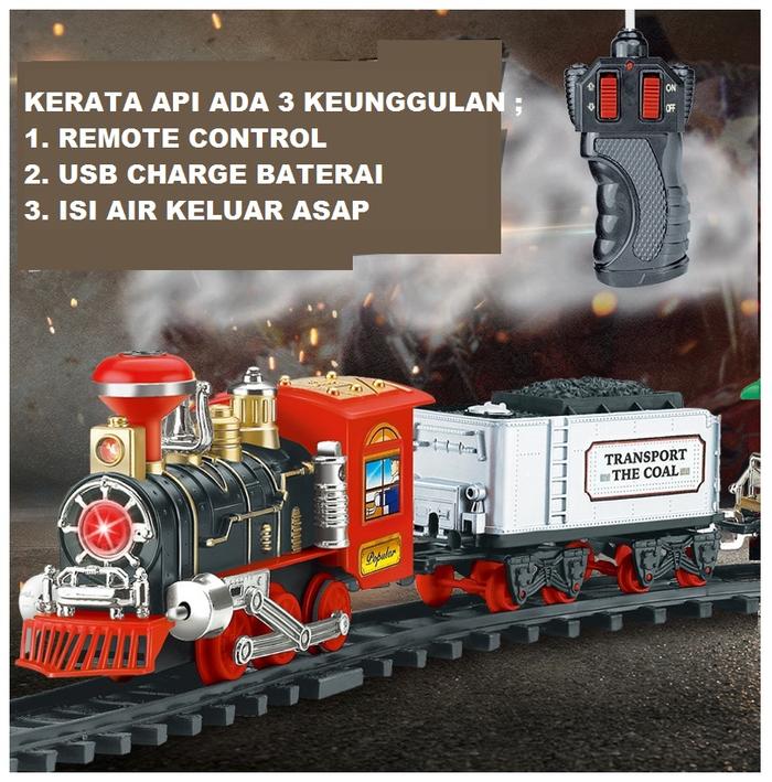 Jual Mainan Remote Control Rel Kereta Api / Rail Train Nobil Smoke Uap ...