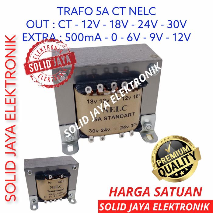 Jual TRAVO TRAFO 5A CT 12V 18V 24V 30V STANDART NELC 5 A AMPER EXTRA ...