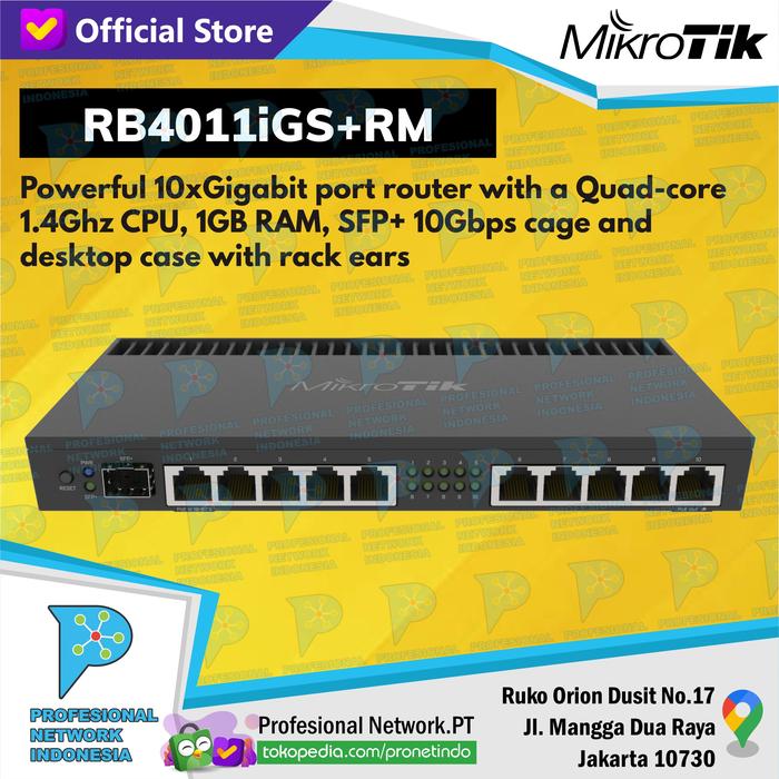 Promo Mikrotik RB4011iGS+RM Routerboard Cicil 0% 3x - Jakarta Pusat ...
