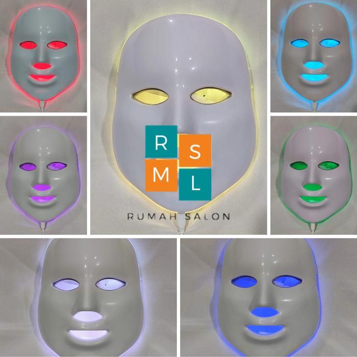Jual PDT Mask 7 color Therapy Facial / Alat terapi wajah LED 7 warna ...