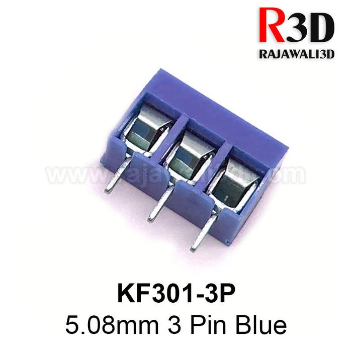 Jual Terminal Pcb Block Screw 3 Pin Kf301-3p 5.08mm Biru - Kota ...