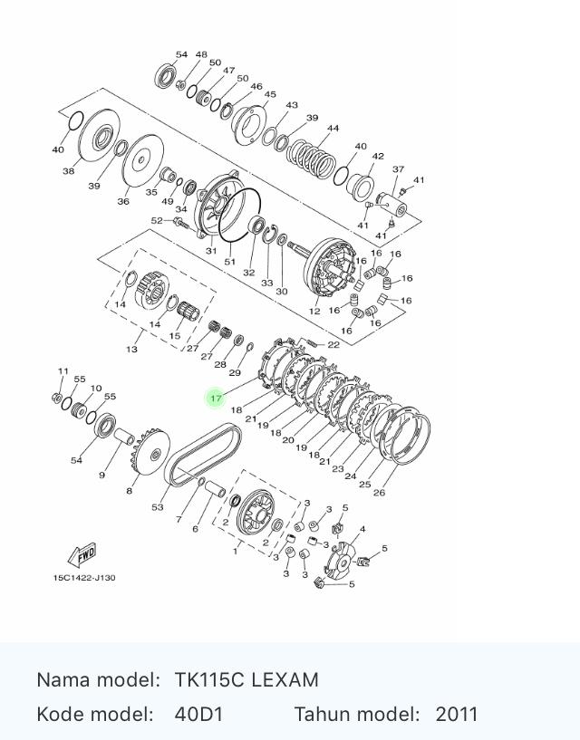 Jual Plat Seng Matahari Dudukan Kampas Kopling Gesek CVT 15C-E6520-00 Lexam - Kota Tangerang ...
