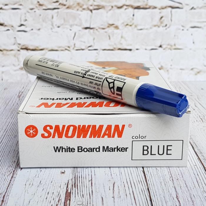 Jual Spidol whiteboard Snowman BG12 warna Biru - Kota Bandung ...