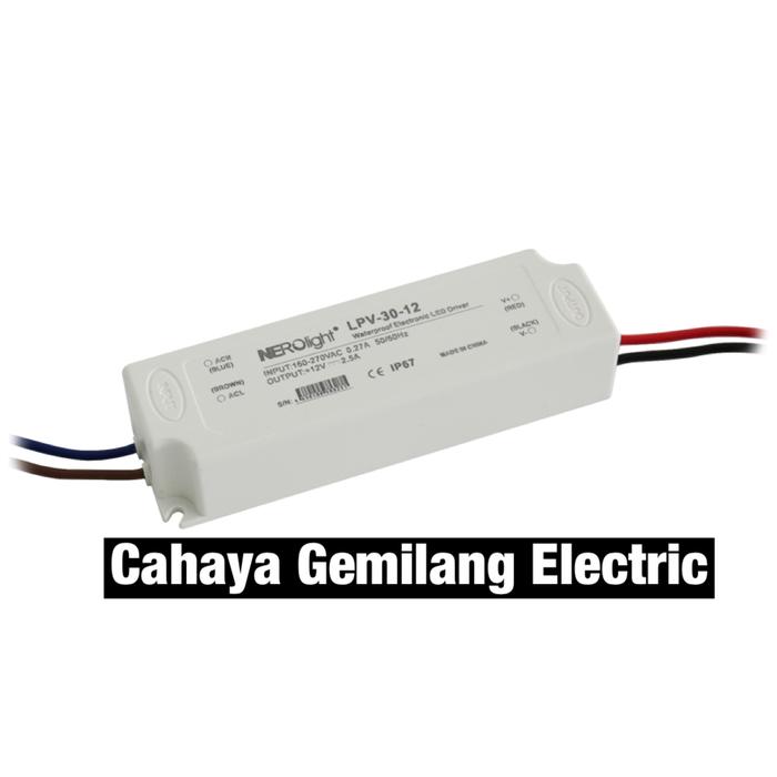 Jual Balast led strip ledstrip nero nerolight 30w 30watt ip67 adaptor ...