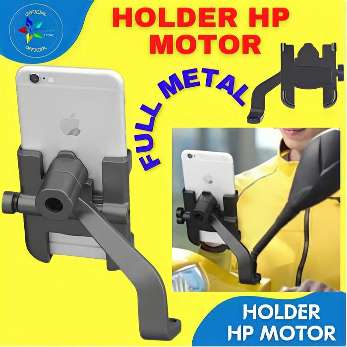 Jual Holder Hp Motor Tempat Hp Di Motor Holder Charger Besi Alumunium ...