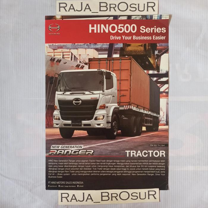 Jual Poster brosur flyer Hino 500 series new generation Ranger FM 350 ...