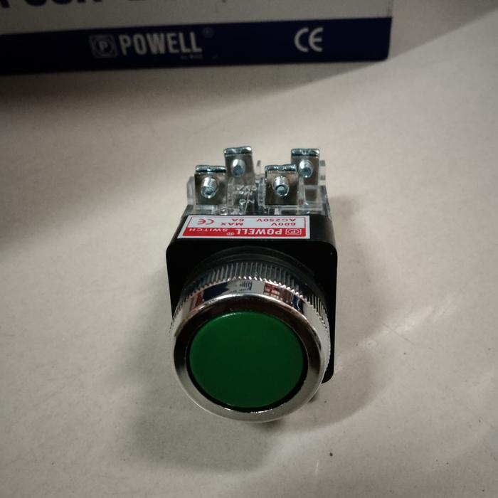 Jual push button switch on /off Powell PB2511 25mm merah/hijau - Hijau ...