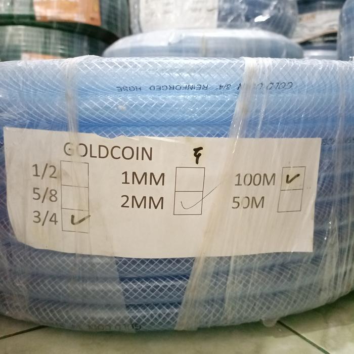 Promo Selang Air 3/4 Inch 2 mm 50 Meter Serat Benang Bening Elastis 1 roll - Kota Tangerang ...