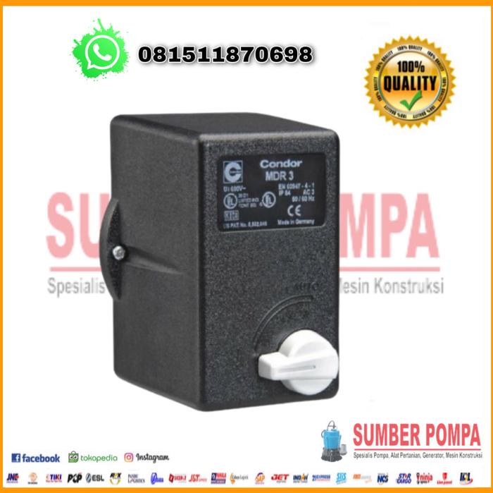 Jual Pressure Swith Condor MDR-3/25 EA Otomatis Pengatur Tekanan ...