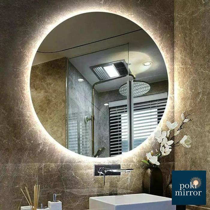 Jual CERMIN KACA ESTETIK LED - BULAT / KACA RIAS WASTAFEL - Putih, Dia ...