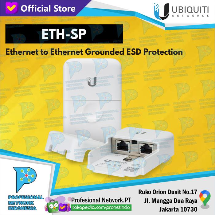 Jual Ubiquiti ETH-SP Ethernet Surge Protector Anti Petir UTP LAN ...