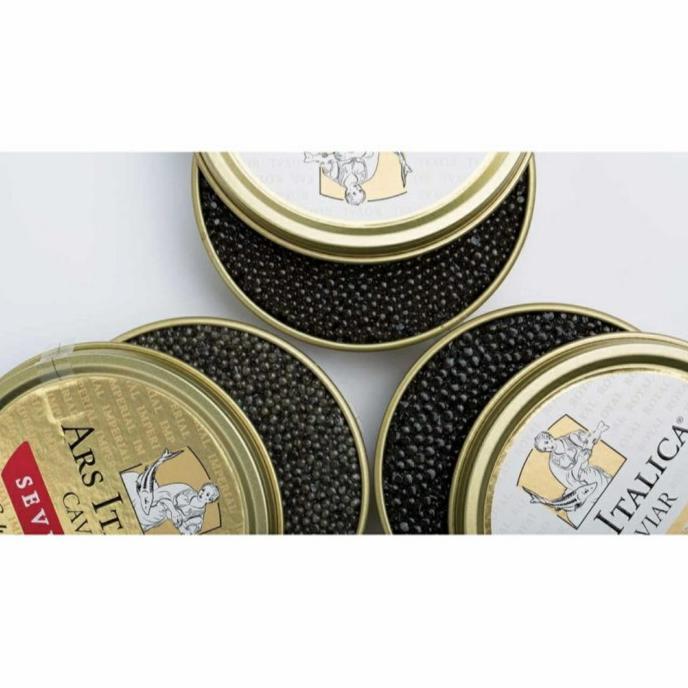Jual Italian Sevruga Sturgeon Caviar Black Fish Roe Telur Ikan Hitam ...