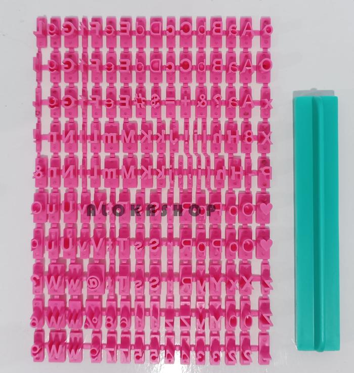 Jual Cetakan huruf fondant alphabet huruf angka kecil dan besar/Press ...