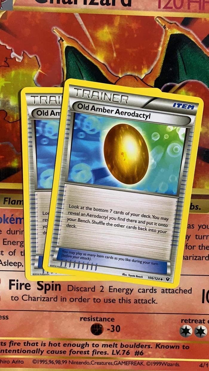 Jual old amber aerodactyl 1 CARD kartu pokemon english set tcg non indo ...