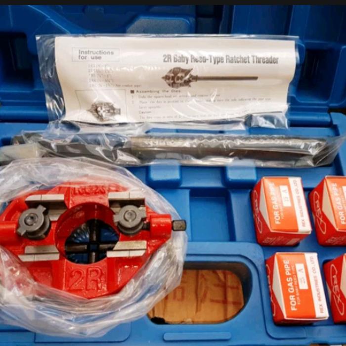 Jual Ratchet Die Stok Snai Set REX 2R Alat Snai Drat Pipa Manual 1|2-1 ...