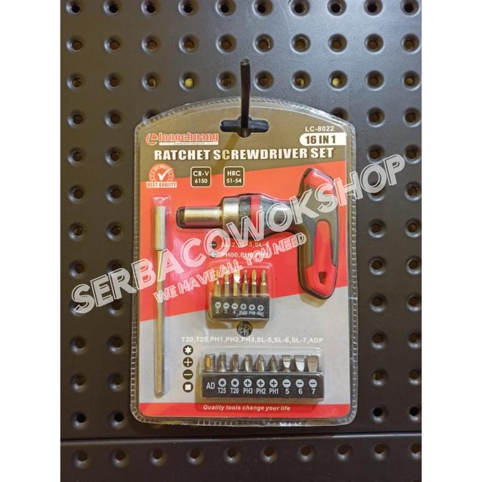 Jual Obeng Set Rachet 16 in 1 Multifungsi Kunci Sock Obeng Palu Model T ...