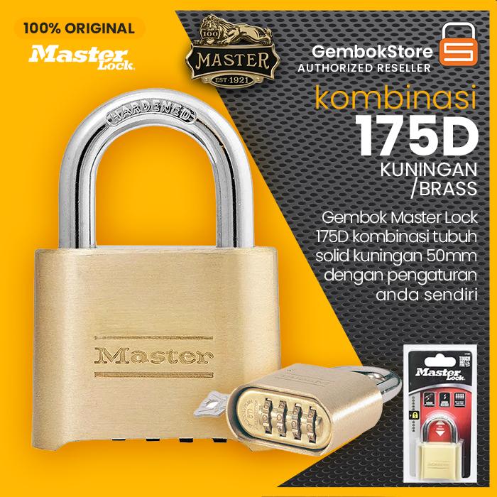 Jual Gembok Master Lock 175D (51mm) Combination Solid Body (masterlock ...