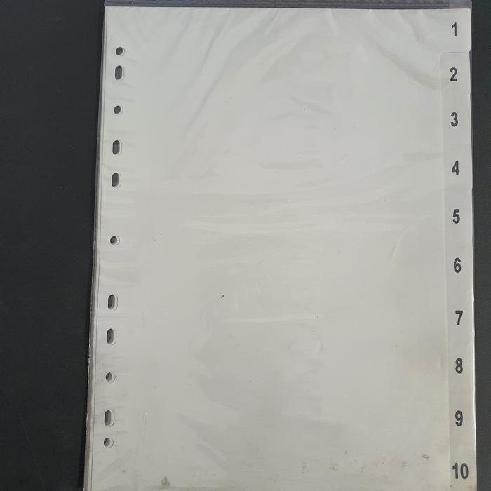 Jual Divider angka 1 sampai 10 ukuran A4 - Abu-abu - Jakarta Utara ...