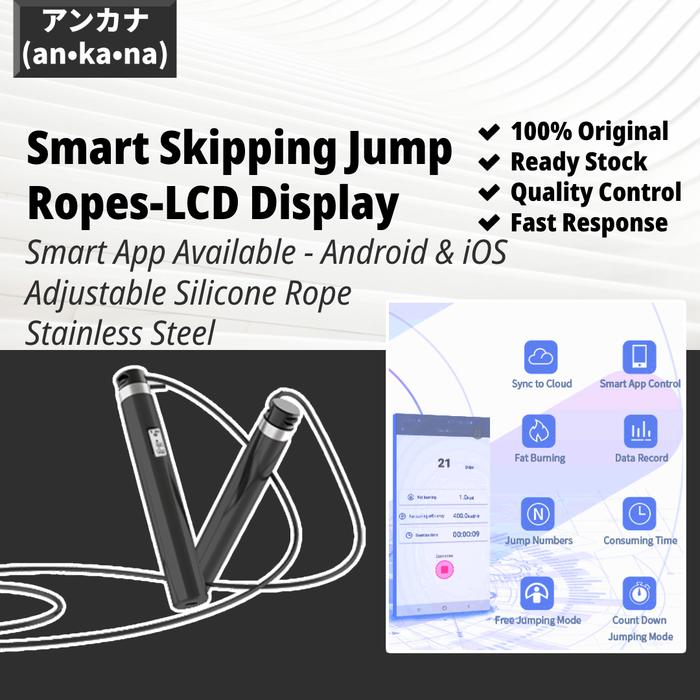 Jual Smart Silicone Skipping Jump Rope Digital App Bluetooth Tali ...