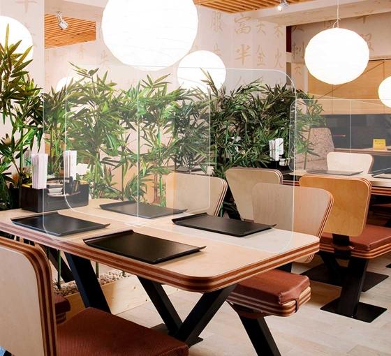 Jual Pembatas meja akrilik restoran / Restaurant Tabletop Desk Divider ...