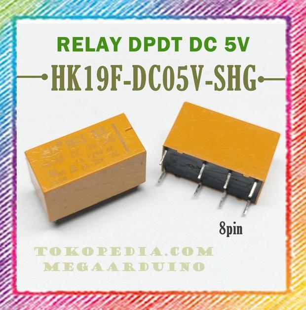 Jual RELAY DPDT DC 5V 5VDC 8 PIN 8 KAKI HK19F-DC05V-SHG NEW - Kota ...