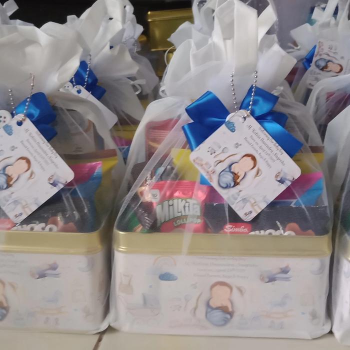 Jual paket snack ulang tahun dan souvenir box kaleng custom - Jakarta ...