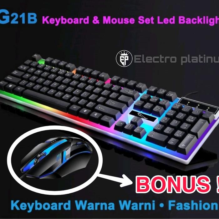 Jual PAKET Keyboard Gaming RGB + Mouse Gaming Warna Warni Fashion Murah ...