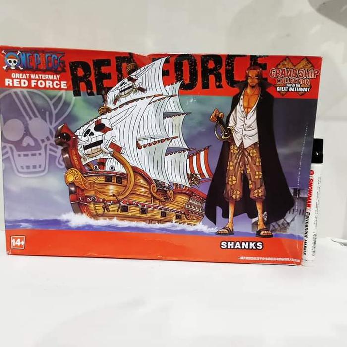 Jual mainan mokit model kit red force ship one piece shanks recast ...