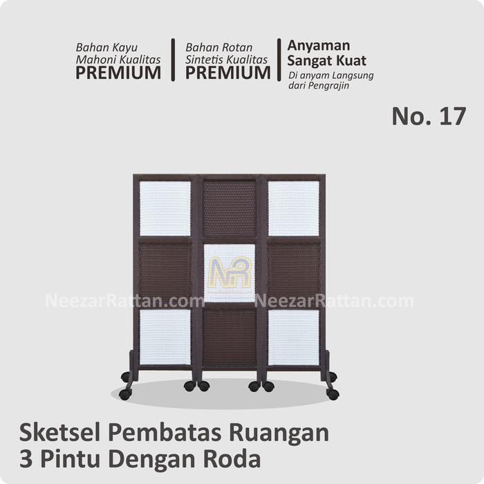 Jual Neezar Rattan Pembatas Ruangan Sketsel Minimalis Unik Rotan Lipat ...