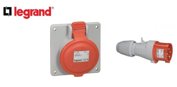 Jual legrand set panel mounting socket+straight plugs 32A 3p+N+E IP 67 ...