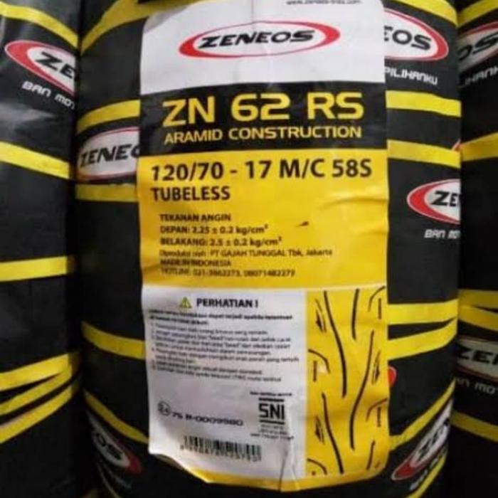 Jual Ban Motor ZENEOS 120/70-17 ZN62 RS TUBELESS - Kota Bandung - @toha ...