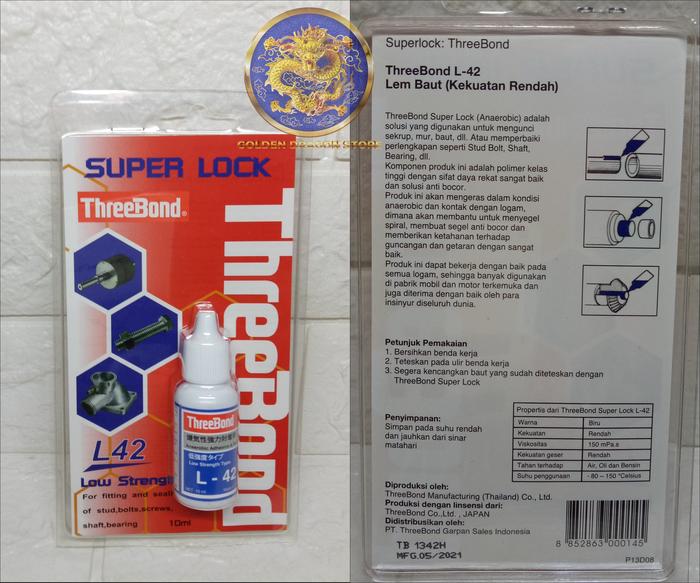 Jual ThreeBond Super Lock / Lem Baut ThreeBond - MERAH MEDIUM - Kota ...