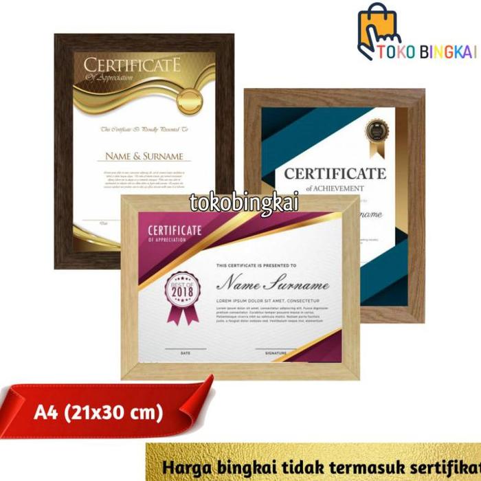 Jual Bingkai Piagam A4 Bingkai Sertifikat Bingkai Ijazah Frame ...