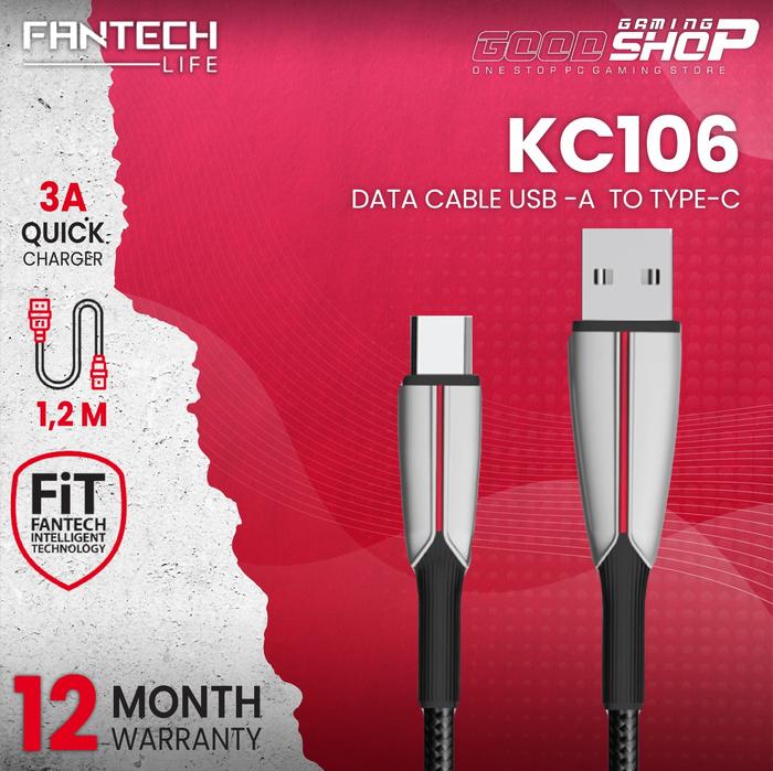 Jual FANTECH LED Light Type C USB Cable Data 120CM 3.0A - KC106 ...