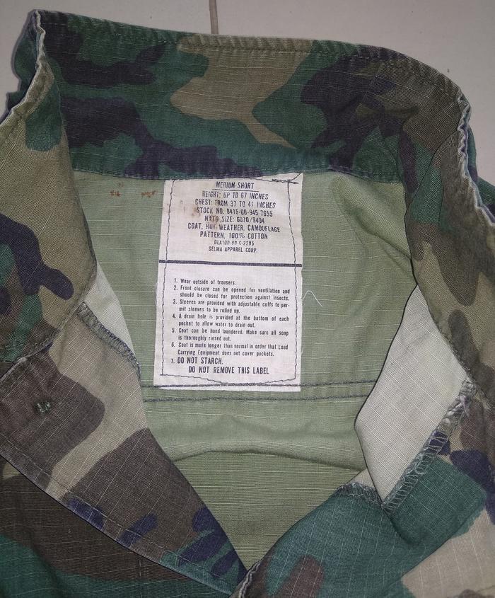 Jual Kemeja BDU Loreng US Army ERDL RDF Era Invasi Grenada 1983 Med ...