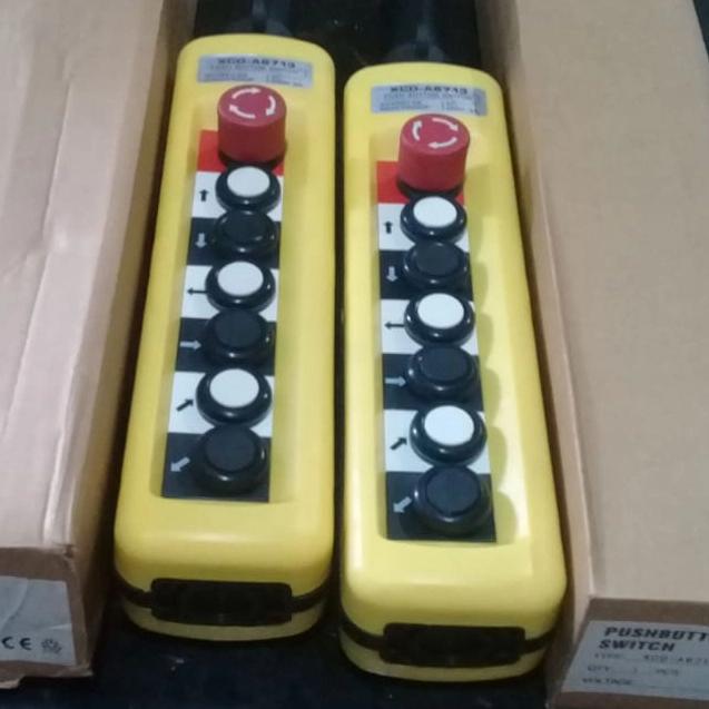 Jual PENDANT HOIST CRANE/PUSH BUTTON 6 TOMBOL 1 emergency 1 ON SINGLE ...