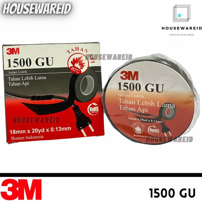 Jual Isolasi Listrik 3M 1500 GU Original lakban solasi selotip kabel ...