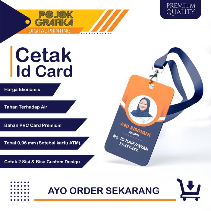 Jual Cetak Kartu ID Card 2 Sisi - Kab. Bekasi - Pojok grafika | Tokopedia