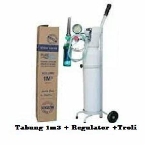 Jual Tabung Set Komplit [Tabung 1m3 + Isi +Regulator + Trolley] - Kota Cilegon - Oxygen Cilegon ...