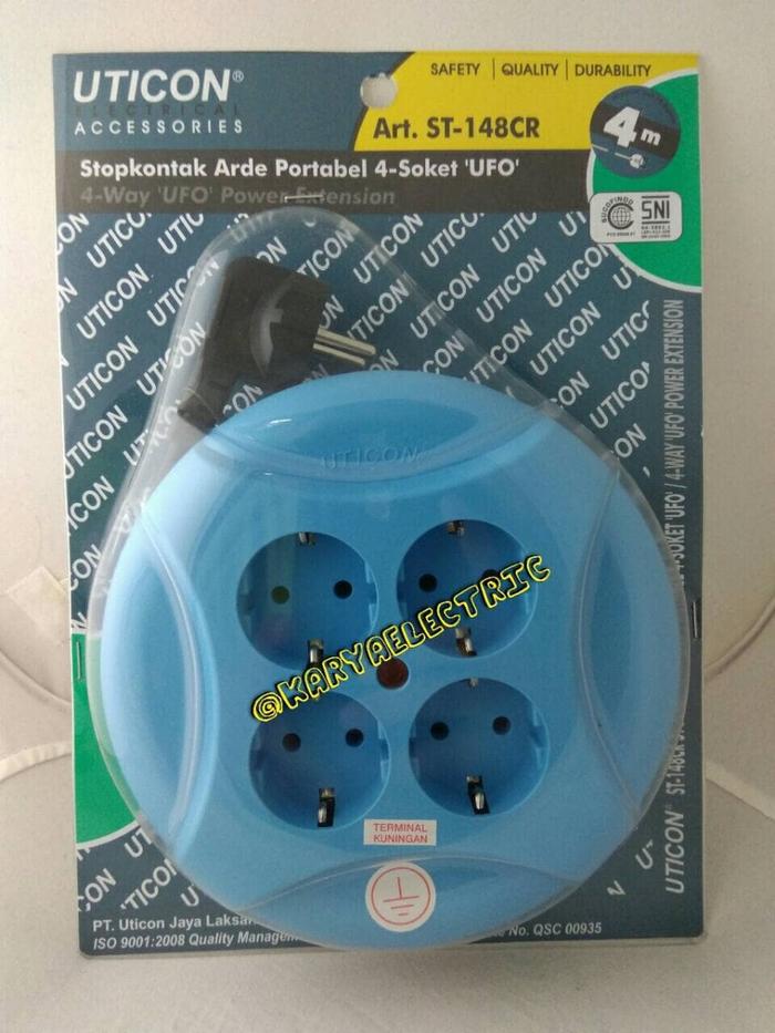 Jual KABEL ROLL UTICON STOP KONTAK 4 LUBANG 4 METER ST-148CR 148 CR UFO - Jakarta Barat ...