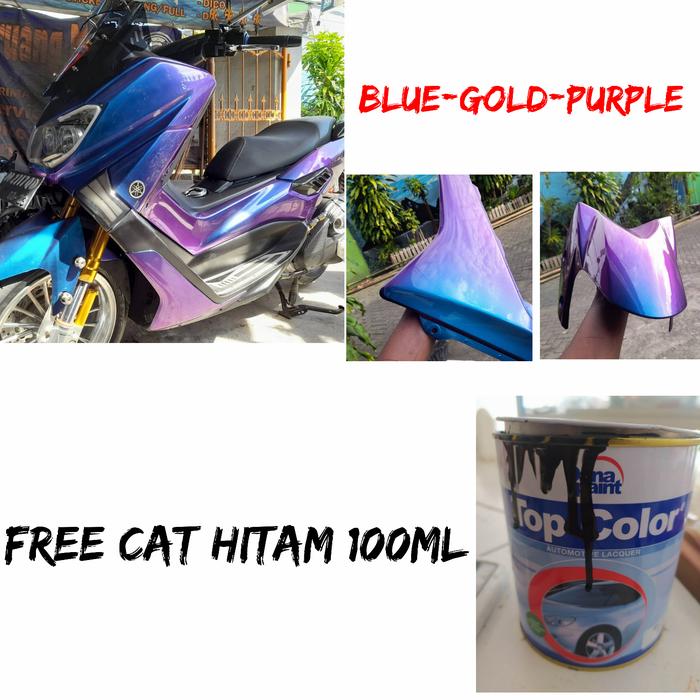Jual cat bunglon pu special color 100ml blue gold purple - Kab ...
