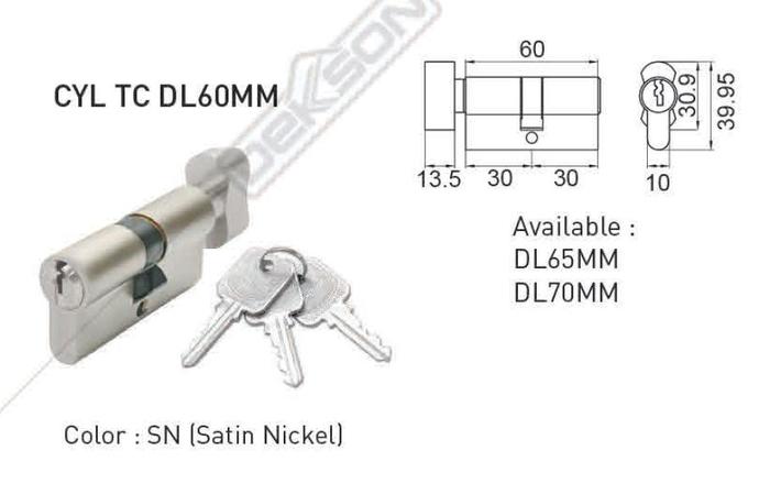 Jual Kunci Silinder Thumbturn Putar Dekson TC DL 60 MM Cylinder Key Dekkson - Jakarta Barat ...