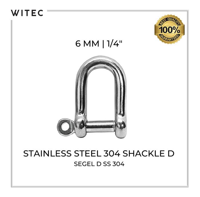 Jual Shackle D SS 304 / Segel D 6mm (1/4”) Sambungan Rantai SS304 - Kab ...