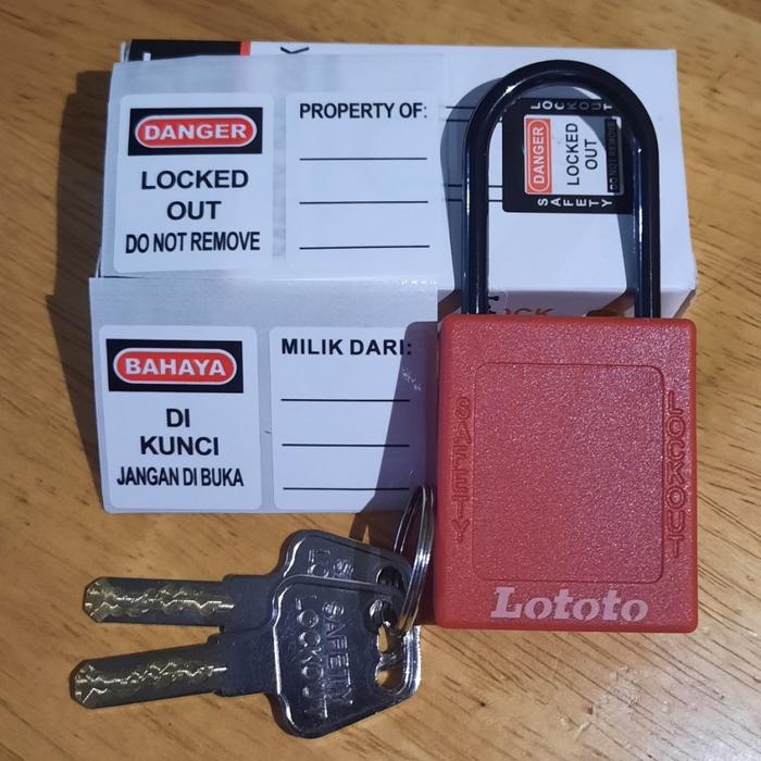 Jual LOTOTO LS32 Red Gembok Safety Loto Padlock Safety Lockout Tagout ...