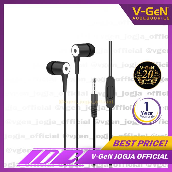 Jual Handsfree V-GeN VEP1-06 Wired Earphone Headset Original Extra Bass ...