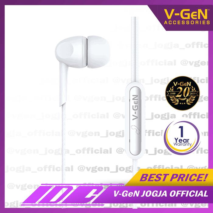 Jual Handsfree V-GeN VEP1-09 Wired Earphone Headset Original Extra Bass ...