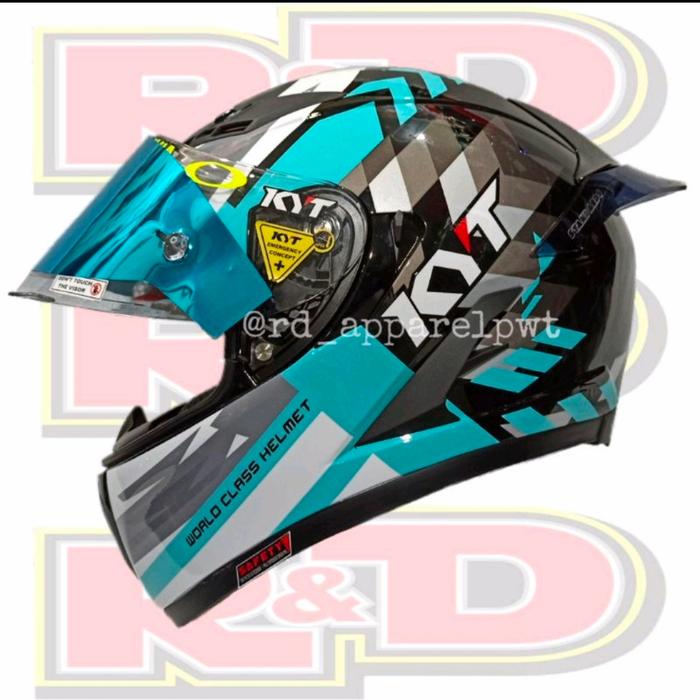 Jual HELM KYT FALCON FR AQUA BLUE PAKET GANTENG - Kota Semarang - sri ...